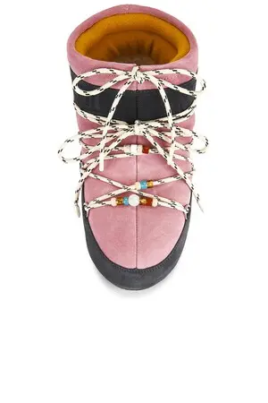 Moon Boot X Guest In Residence Icon Low Suede Beads Boots - Grey & Rose