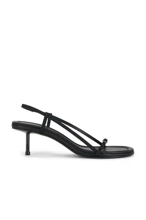 ST. AGNI Petit Belt Slingback Heel - Black