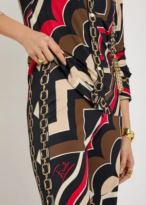 Emilio Pucci Istrice Printed Satin Trousers - Red