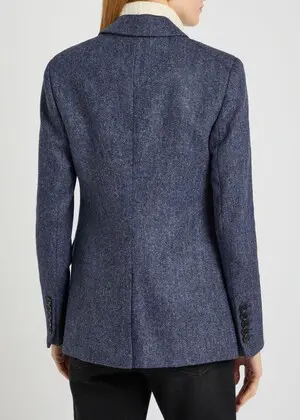 Veronica Beard Vega Dickey Wool Blazer - Black / White / Grey