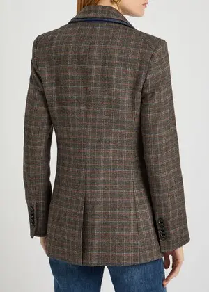 Veronica Beard Hedi Dickey Layered Tweed Blazer - Charcoal