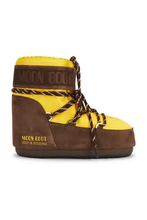 Moon Boot X Guest In Residence Icon Low Nylon Boots - Sunflower & Cocoa