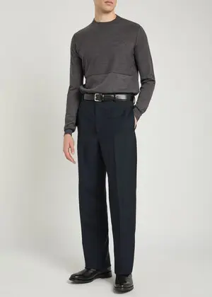 JIL SANDER Straight-leg Wool-blend Trousers