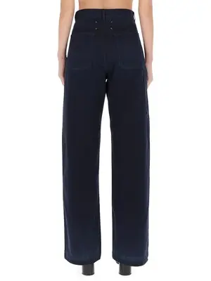 MAISON MARGIELA Herringbone Wide Leg Pants