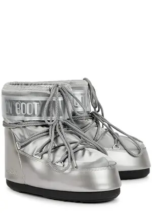Moon Boot Icon Padded Metallic Satin Snow Boots