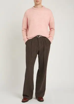 Oliver Peoples Striped Wool-blend Trousers