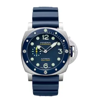Panerai Submersible Stainless Steel Watch - Blue