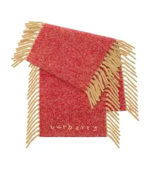 Burberry Alpaca Wool-blend Happy Scarf - Red