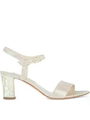 FREYA ROSE Martina Midi Block-heel Sandals - Neutrals