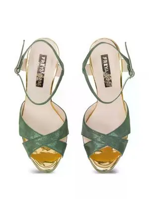FREYA ROSE Cher Block-heel Sandals - Green