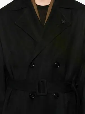 LARDINI Belted Double-breasted Coat