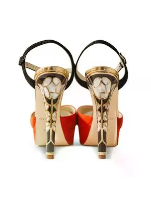 FREYA ROSE Rose In Bloom Heeled Sandals - Red