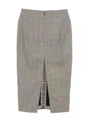 LUDOVIC DE SAINT SERNIN Check-pattern Drawstring Skirt
