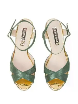 FREYA ROSE Zahra Ankle-strap Heeled Sandals - Green