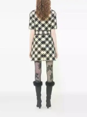 Valentino Garavani Mini Damier-tweed Dress - Black