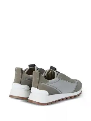 Brunello Cucinelli Suede Panel Slip-on Sneakers - Brown
