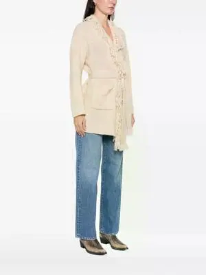 Hemisphere Fringed Belted Jacket