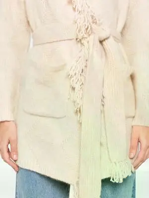 Hemisphere Fringed Belted Jacket