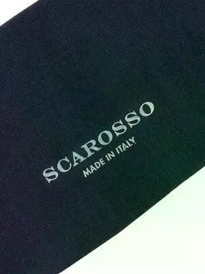 SCAROSSO Ribbed Trim Socks - Blue