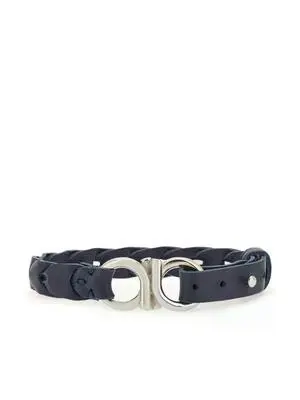 FERRAGAMO Braided Gancini-plaque Bracelet