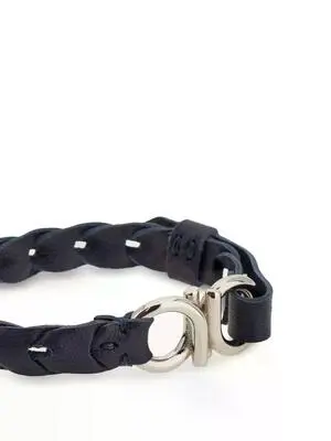 FERRAGAMO Braided Gancini-plaque Bracelet