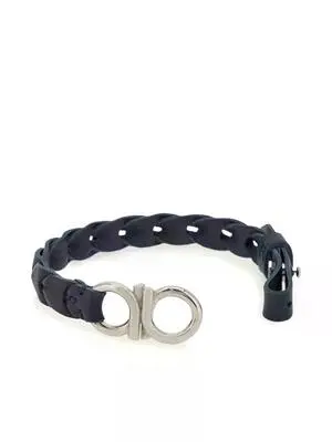 FERRAGAMO Braided Gancini-plaque Bracelet