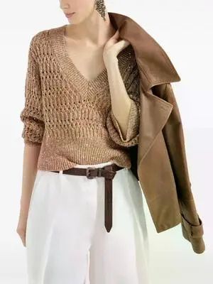 Brunello Cucinelli V-neck Sweater - Neutrals