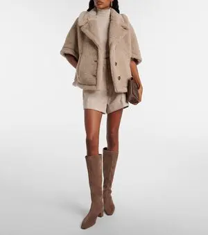 AQUAZZURA Saint Honoré Suede Knee-high Boots - Brown