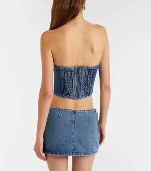 Magda Butrym Denim Bustier Top