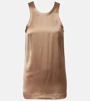 TOTEME Satin Sleeveless Top - Beige