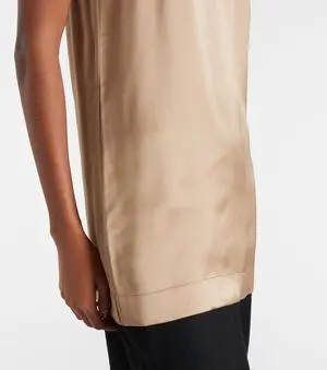 TOTEME Satin Sleeveless Top - Beige