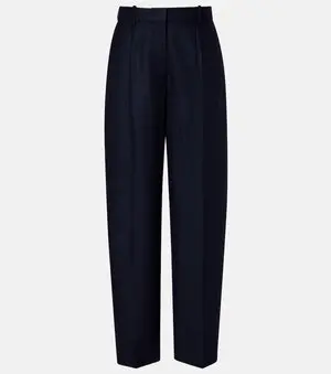 TOTEME Flannel Wide-leg Trousers - Blue