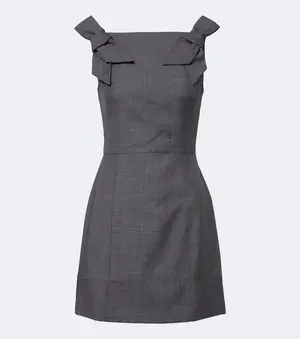 SHUSHU/TONG Bow-detail Mini Dress - Grey