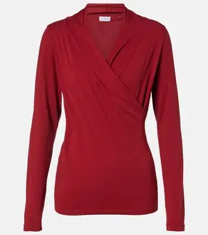 Red Wrap Tops