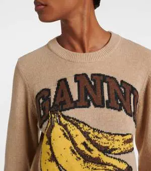 GANNI Logo Intarsia Sweater