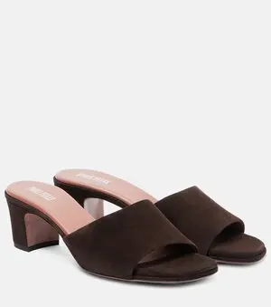 Paris Texas Ava Suede Mules - Brown