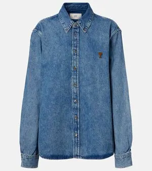 AMI Paris De Cœur Denim Shirt - Blue