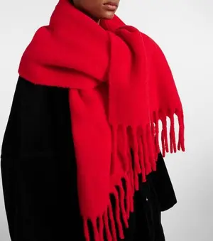TOTEME Alpaca-blend Scarf - Red