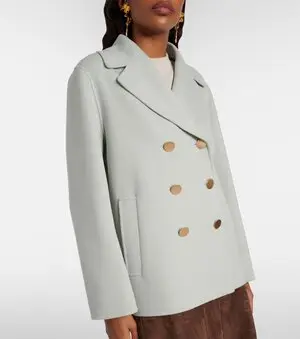 Max Mara Margot Double-breasted Virgin Wool Jacket - Green
