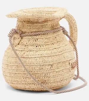 ALEMAIS Michelle Raffia Crossbody Bag