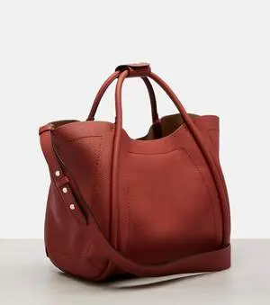 Max Mara Marine Small Leather Tote Bag - Brown