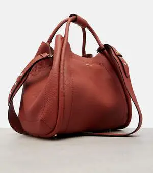 Max Mara Marine Small Leather Tote Bag - Brown
