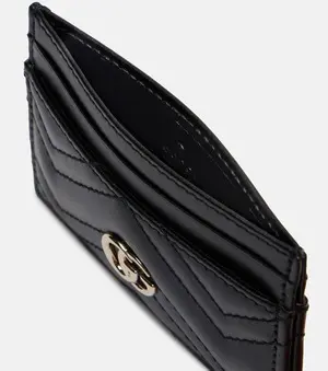 Gucci Gg Marmont Leather Card Holder - Black