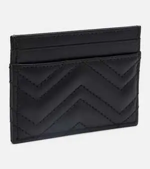 Gucci Gg Marmont Leather Card Holder - Black