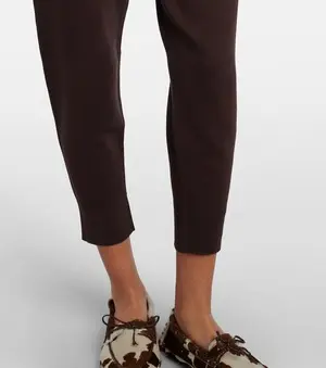NILI LOTAN Nolan Cotton Sweatpants - Brown