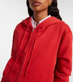 NILI LOTAN Callie Cotton Hoodie - Red