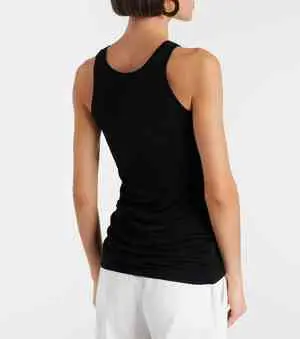 TOTEME Curved Ribbed-knit Tank Top