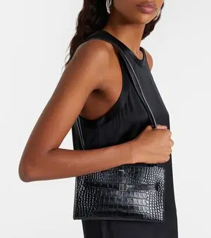 TOTEME Leather Crossbody Bag - Black