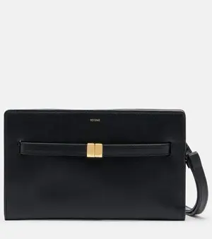 TOTEME Leather Crossbody Bag - Black