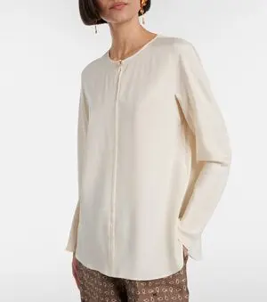 Max Mara Mitico Silk-blend Cady Top